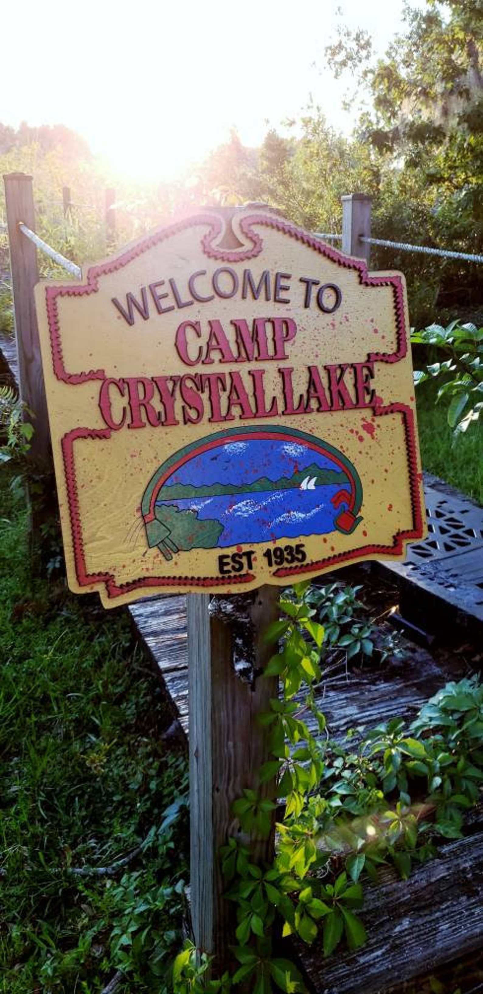 Camp Crystal Lake Wood Carved Sign - Etsy