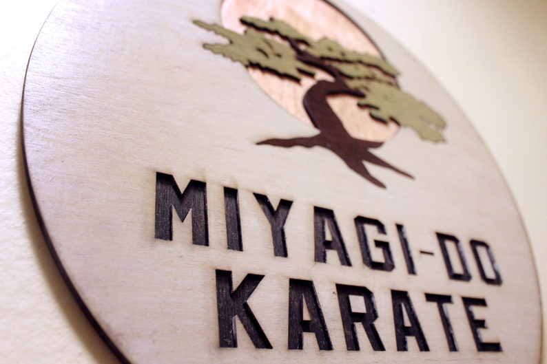 Miyagi-do Karate - Karate Kid - Cobra Kai - Wood Relief Carving - Etsy