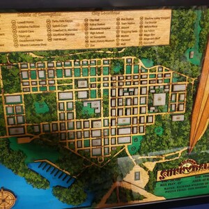 Sunnydale Town Map - Buffy the Vampire Slayer - Wood Relief Carving ...