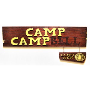 Camp Camp - Campbell Wood Sign - Rooster Teeth Inspired Art - Etsy