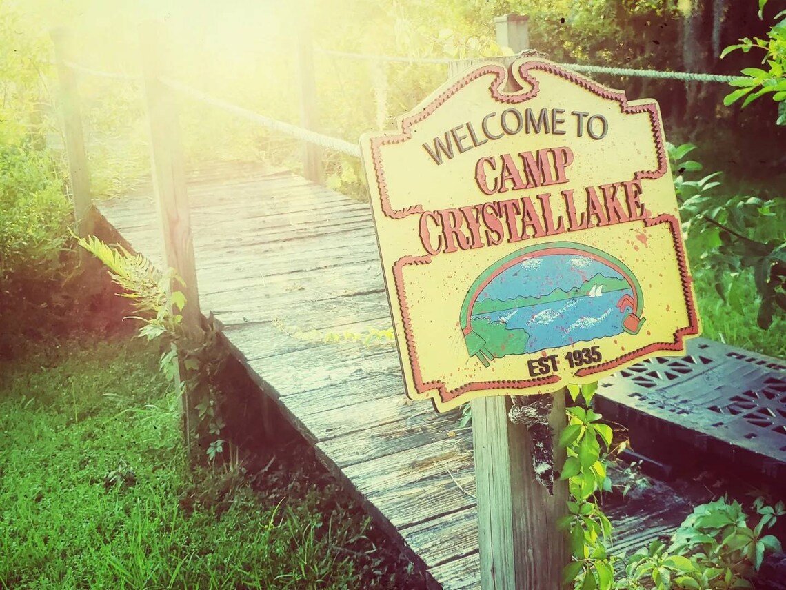 Camp Crystal Lake Wood Carved Sign - Etsy