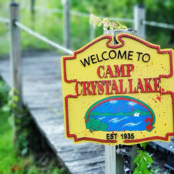 Camp Crystal Lake Sign - Etsy