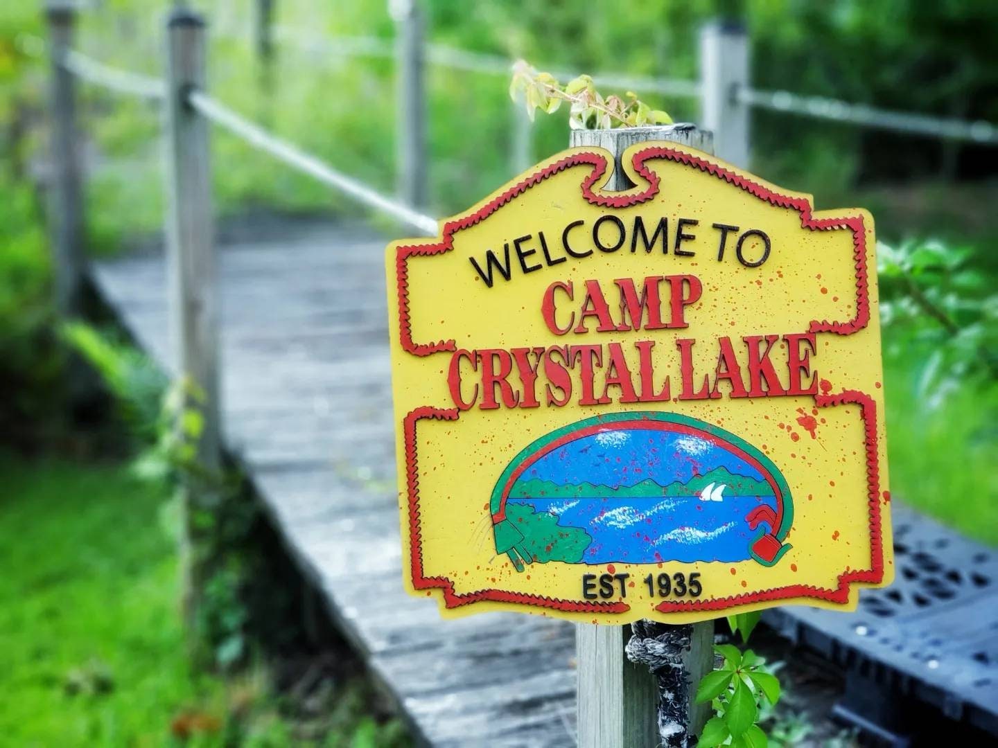 Camp Crystal Lake Wood Carved Sign - Etsy
