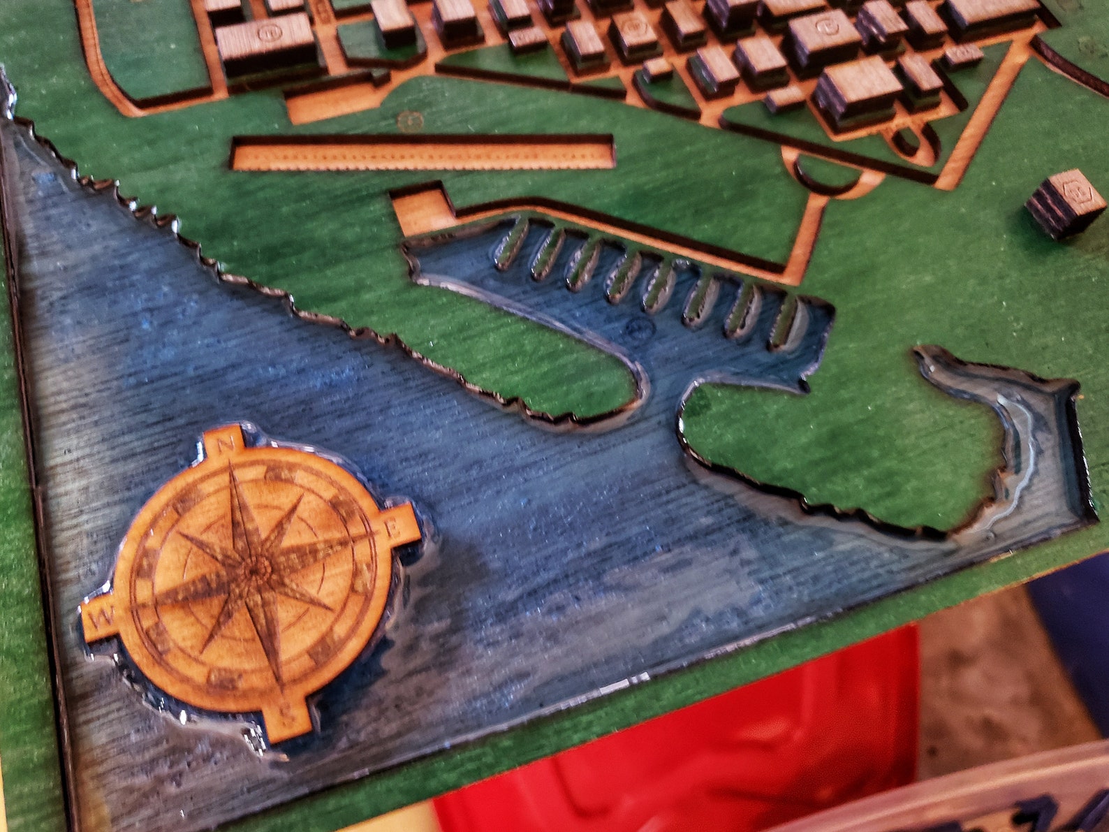 Sunnydale Town Map - Buffy the Vampire Slayer - Wood Relief Carving ...