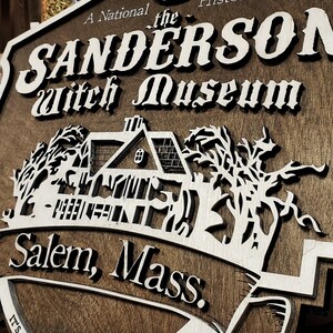 Sanderson Witch Museum Hocus Pocus Wood Carved Sign - Etsy