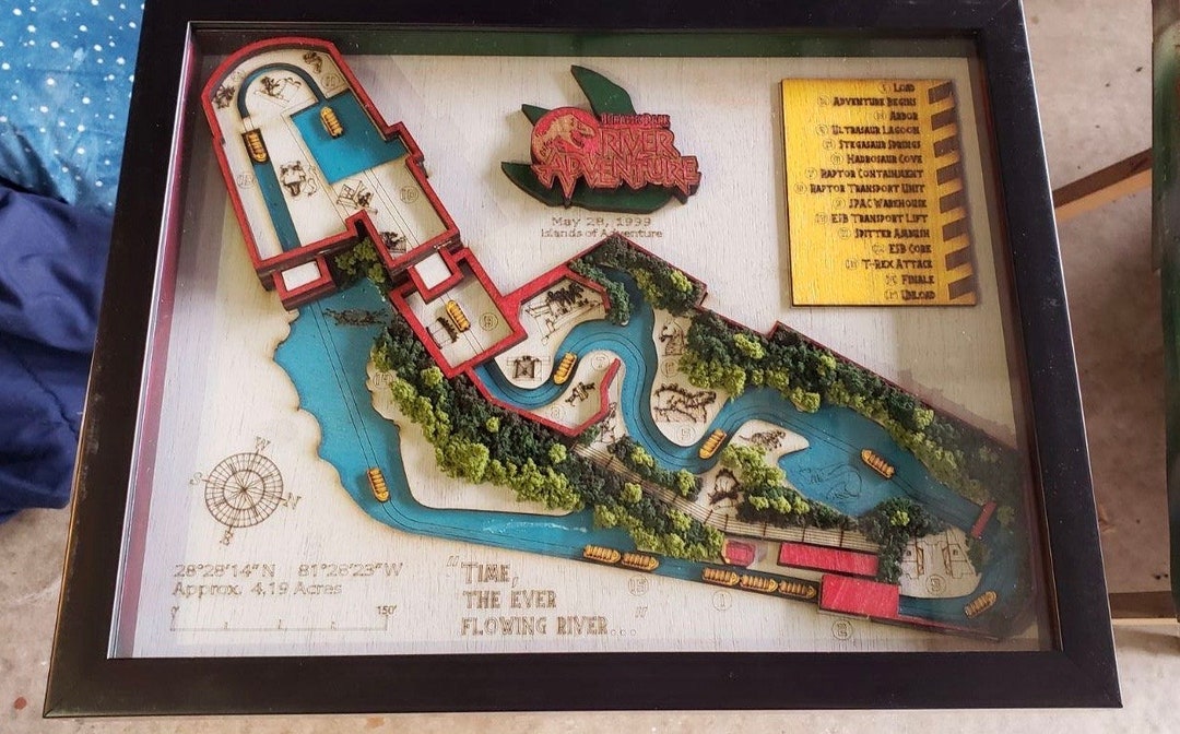 Jurassic Park River Adventure Universal Islands of Adventure Ride Map ...