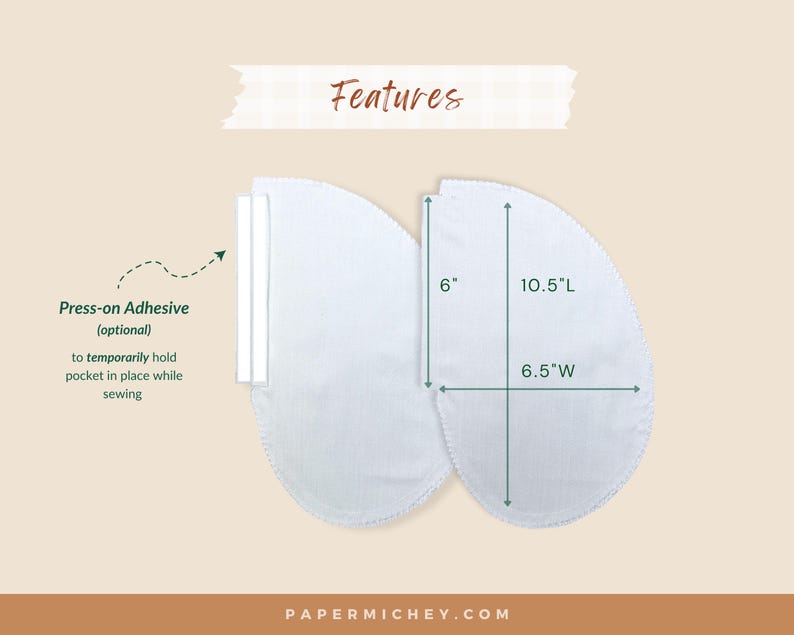 Custom Sew in Side Pocket Inserts, Add on Cell Phone Pocket, Readymade ...