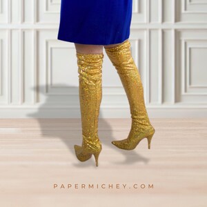 Thigh High Boots Single Seam Pattern Digital Download | DIY Fashion ...