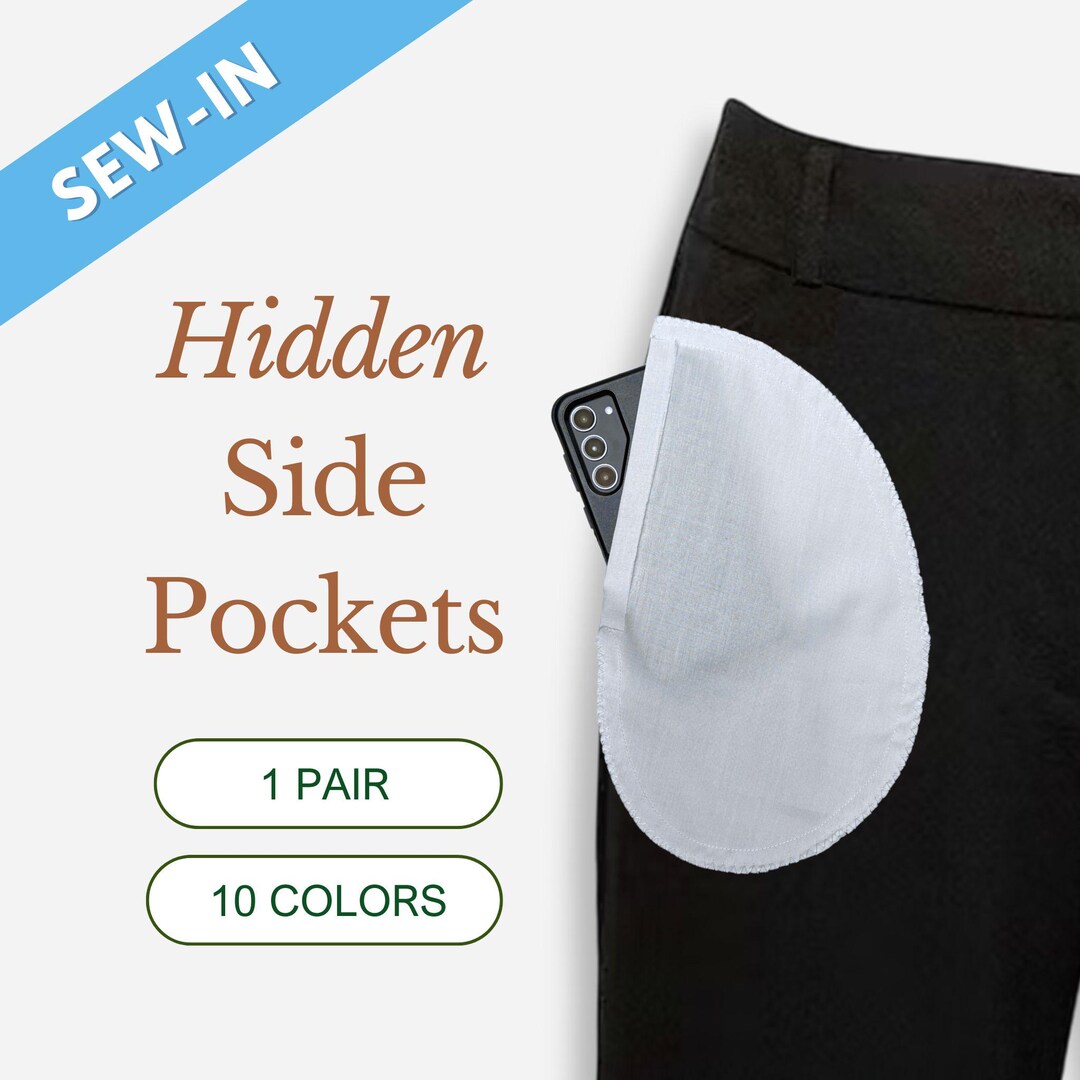 Custom Sew in Side Pocket Inserts, Add on Cell Phone Pocket, Readymade ...