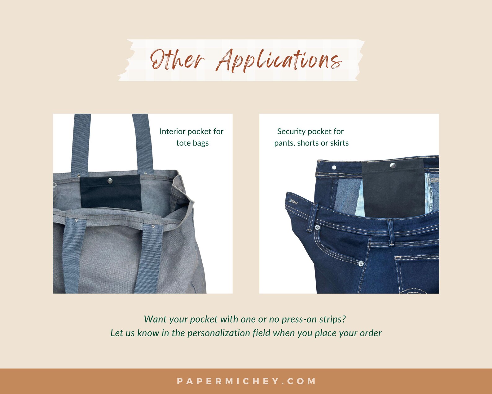 Custom Add on Inside Jacket Pocket, Inner Pocket for Coats & Blazers ...