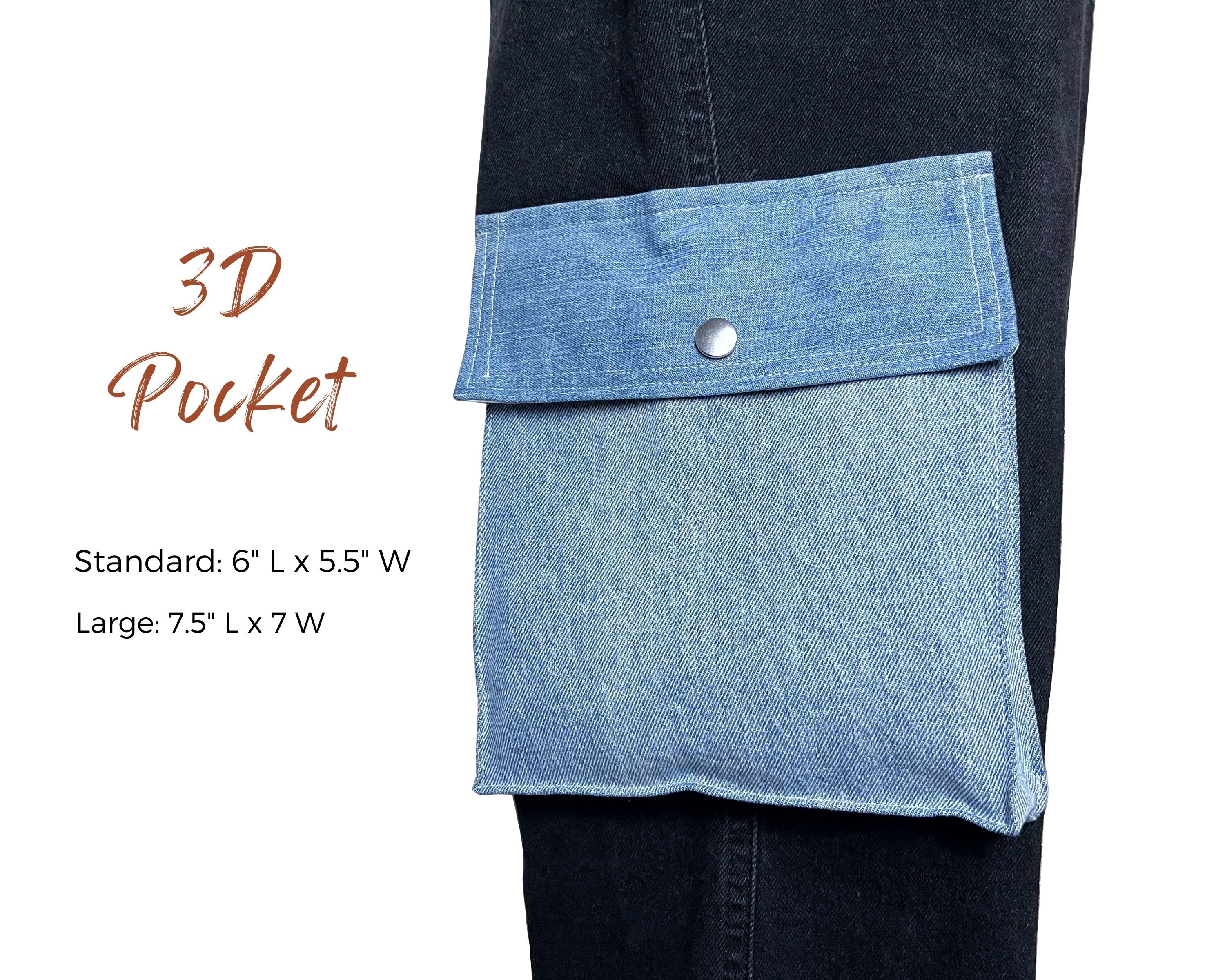 Sew on Denim Cargo Pocket Premade Flap Patch Pocket for Adult - Etsy