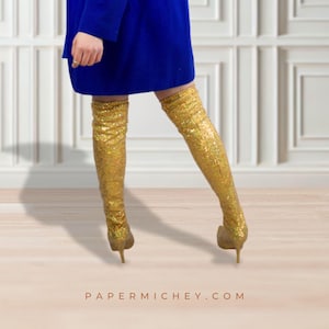 Thigh High Boots Single Seam Pattern Digital Download | DIY Fashion ...