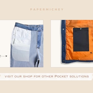 Sew on Denim Cargo Pocket, Premade Flap Patch Pocket for Adult Pants ...