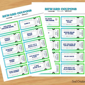 Editable Coupon Book for Kids, Printable Kids Reward Coupons Template ...