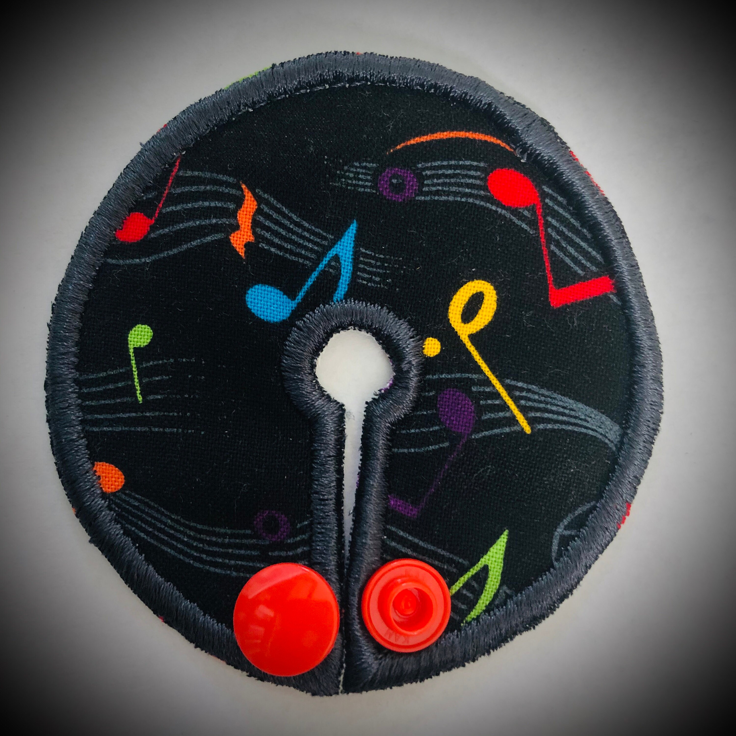 Rainbow Music Notes G-tube Pad With Cover Option | Etsy