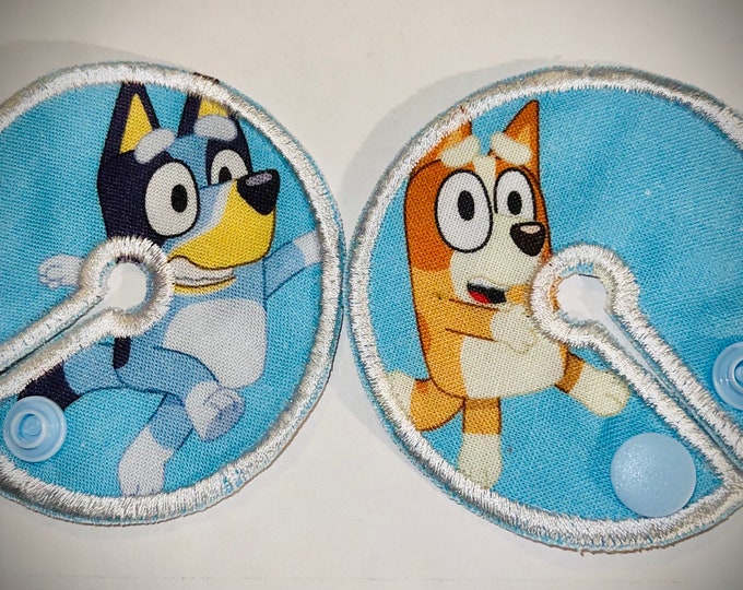 Bluey & Bingo ~ G-tube Pads With Cover Option - Etsy