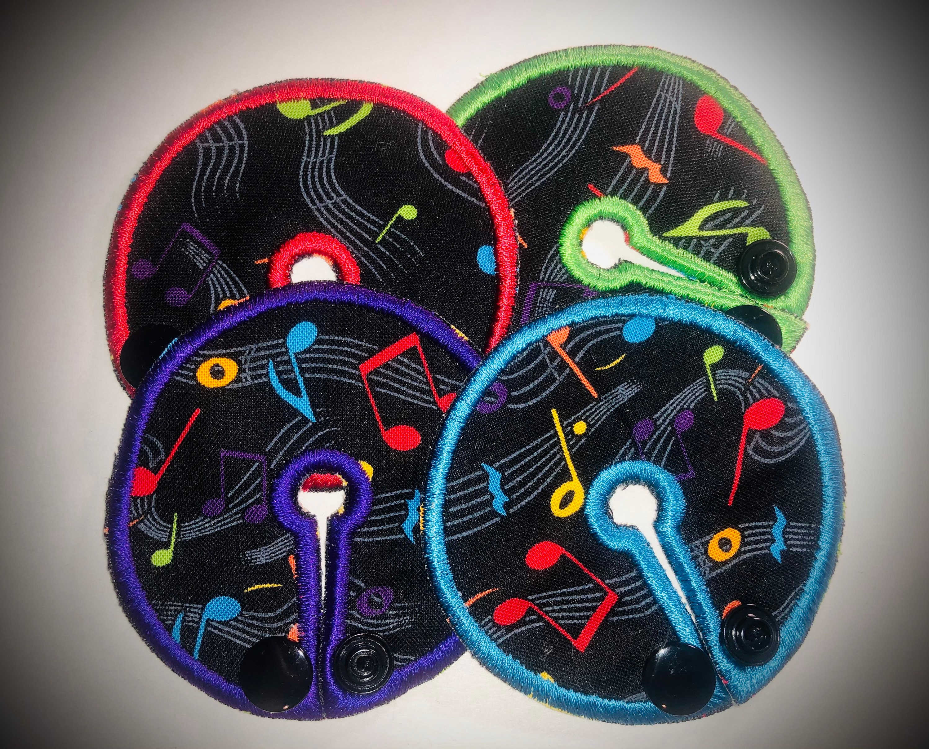 Rainbow Music Notes G-tube Pad With Cover Option | Etsy