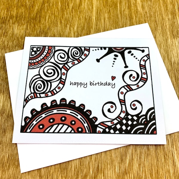 Zentangle Greeting Cards Handmade - Etsy