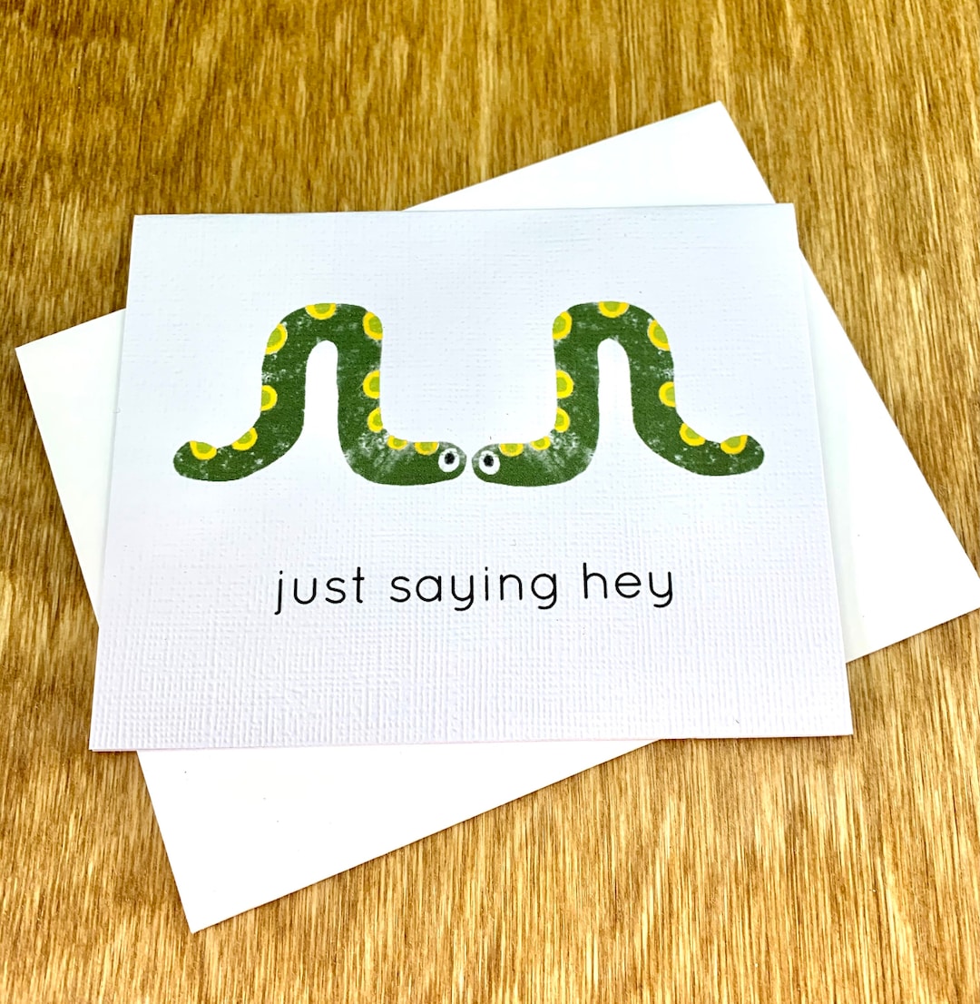 Friendly Worm Card - Etsy