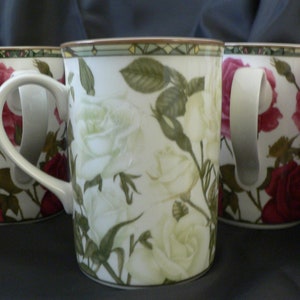 Vintage Royal Bone China Collector Series of Four Designs Roses Set of ...