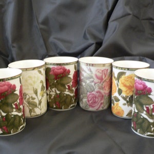 Vintage Royal Bone China Collector Series of Four Designs Roses Set of ...
