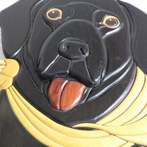 Vintage Black Labrador Retriever Intarsia Done to Original Pattern by ...