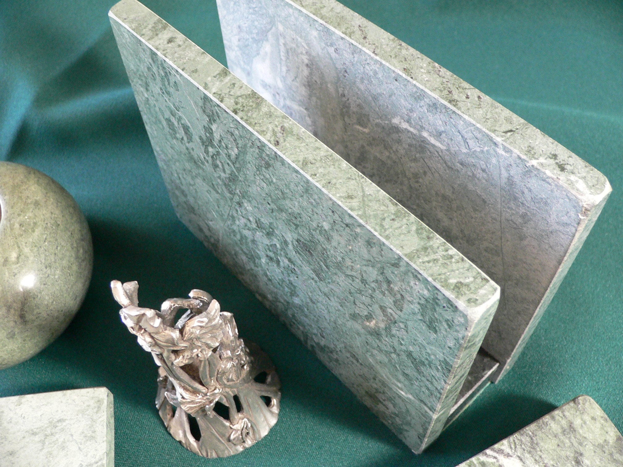 Vintage Seagull Pewter Grape Green Marble Cutting Board.marble | Etsy