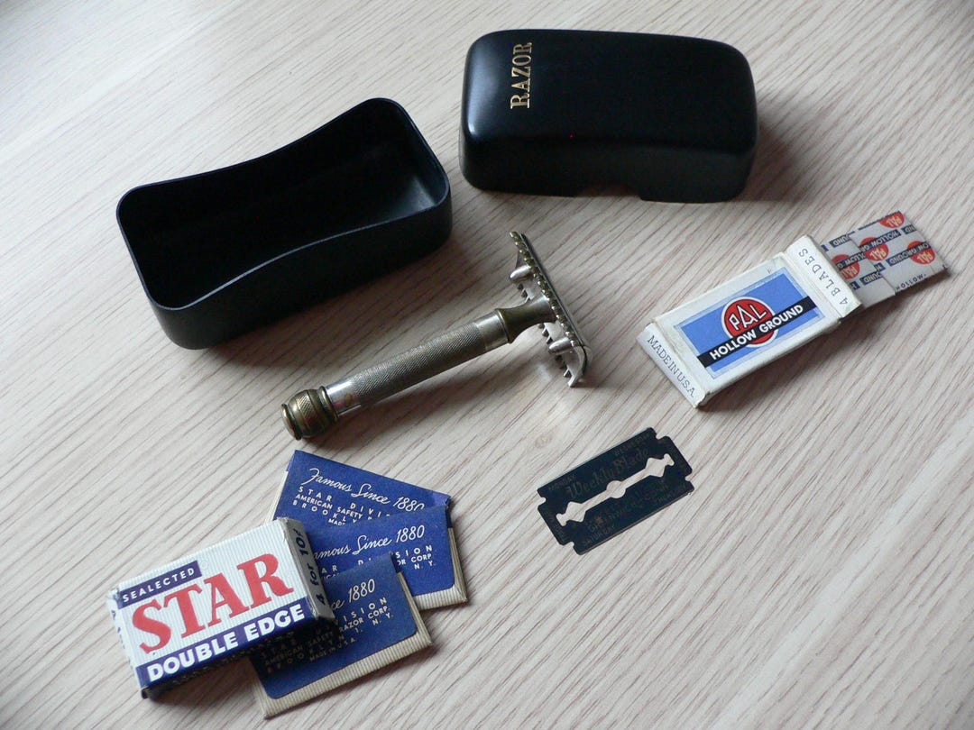 Antique Gillette 1920s Made in USA Old Type Open Comb Ball End Safety ...