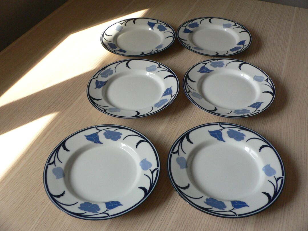 Vintage Dansk International Designs Tivoli Line 6 Salad Bread Plates in ...