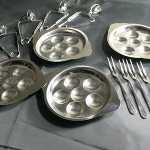 Vintage Stainless Steel Escargot and Seafood Appetizer Cocktail ...