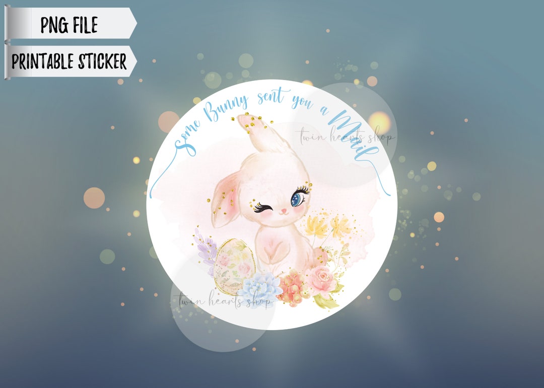 Printable Stickers, Easter Stickers, Easter Bunny, Easter Png - Etsy