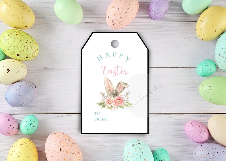 Printable Easter Tags, Kids Easter Basket, Printable Easter Basket Tags ...