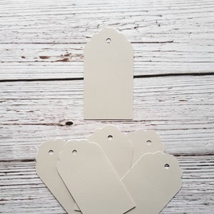 50 Heavy Weight Cardstock Tags, 3 in by 1 3/4 Cardstock Tags, off White ...