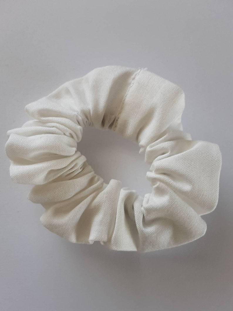 White Cotton Fabric Scrunchies White Scrunchies Cotton - Etsy New Zealand