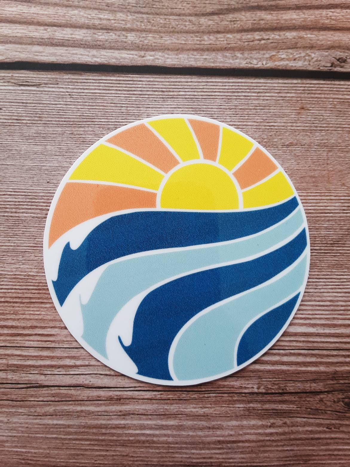 Sunset Beach Waterproof Vinyl Sticker - Etsy