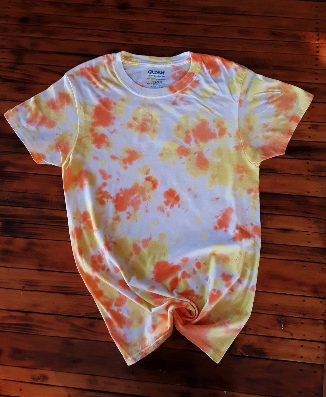 Orange and Yellow Tie Dyed T Shirt Men's Size Small - Etsy