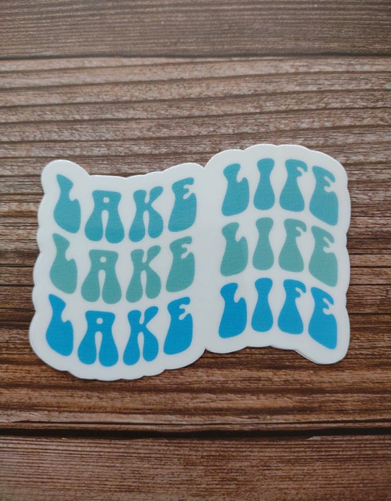 Lake Life Laminated Vinyl Sticker - Etsy