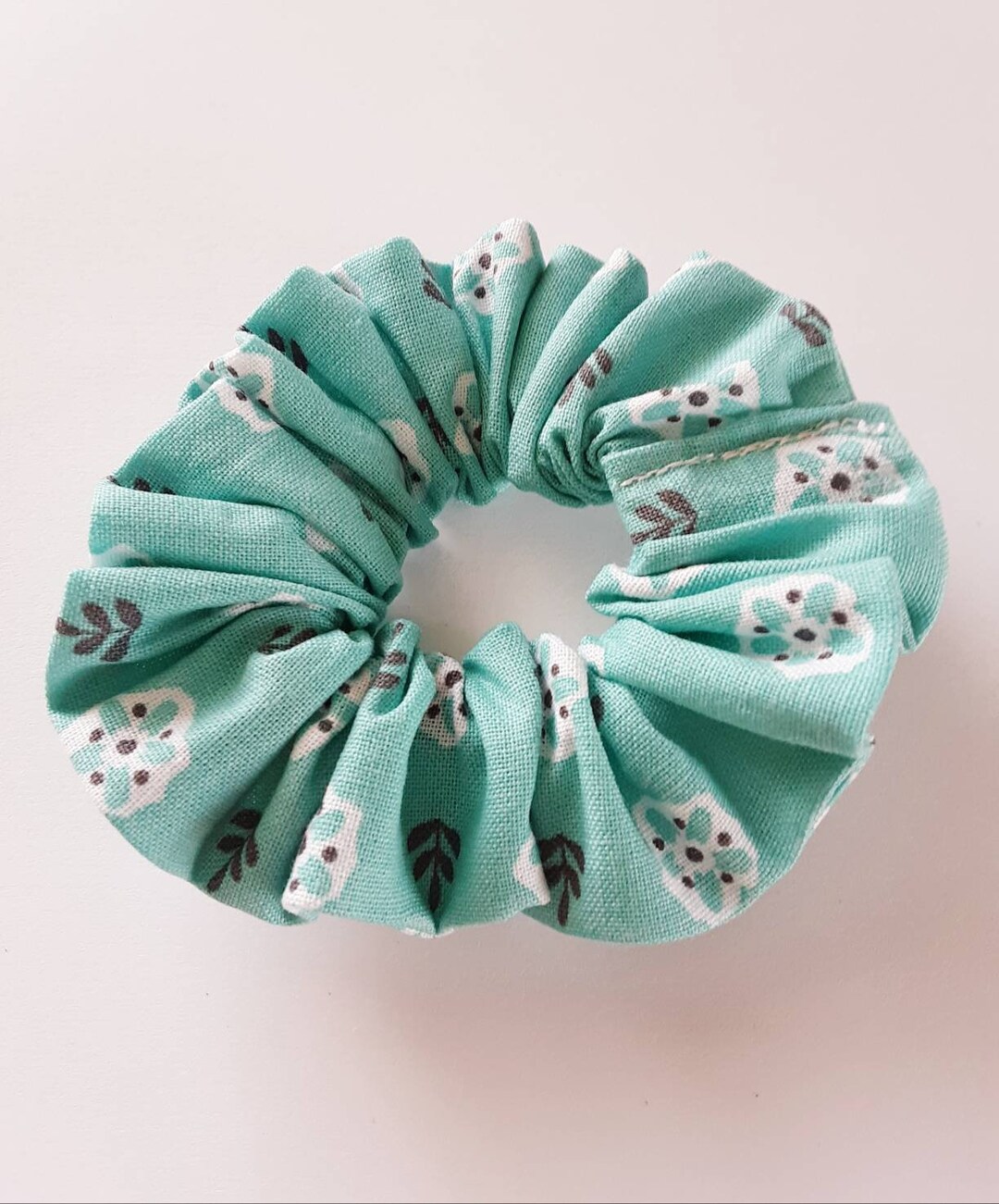Retro Blue Floral Scrunchies, Floral Scrunchies, 1950's Theme ...