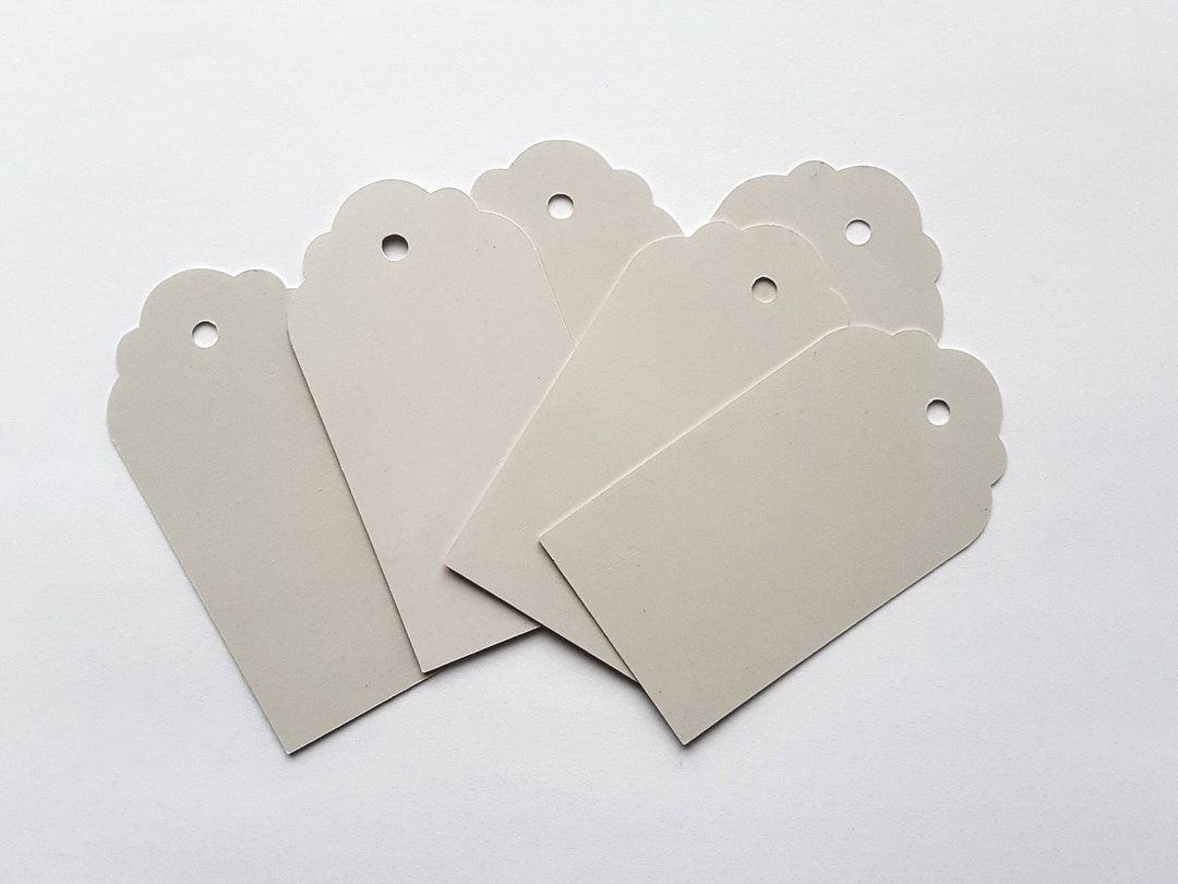 50 Heavy Weight Cardstock Tags, 3 in by 1 3/4 Cardstock Tags, off White ...
