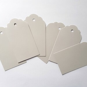 50 Heavy Weight Cardstock Tags, 3 in by 1 3/4 Cardstock Tags, off White ...