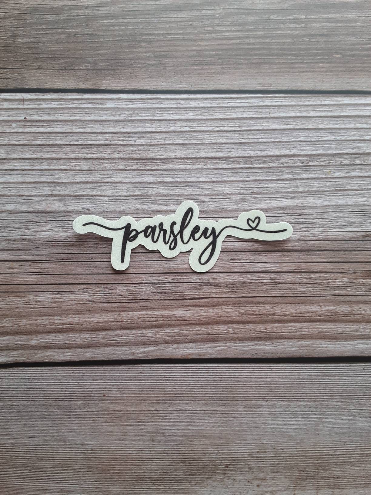 Parsley Laminated Vinyl Sticker | Etsy