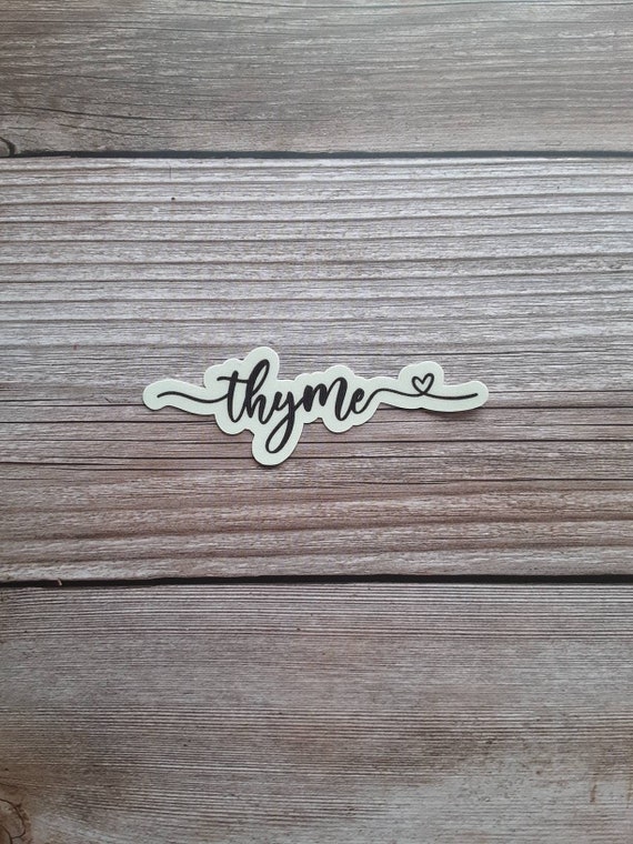 Thyme Laminated Vinyl Sticker - Etsy