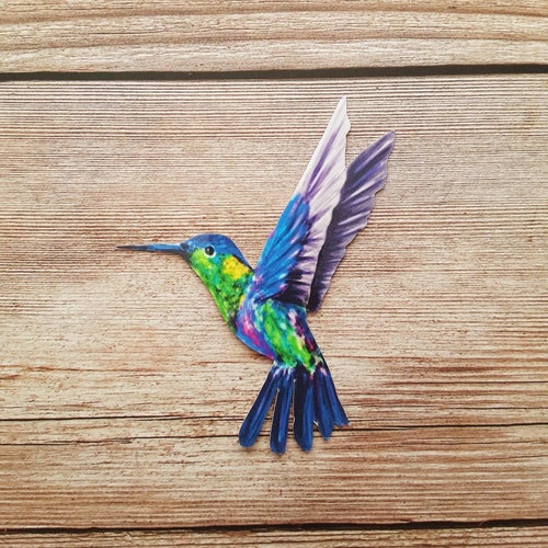 Watercolor Ruby Throated Hummingbird Vinyl Decal for Car - Etsy