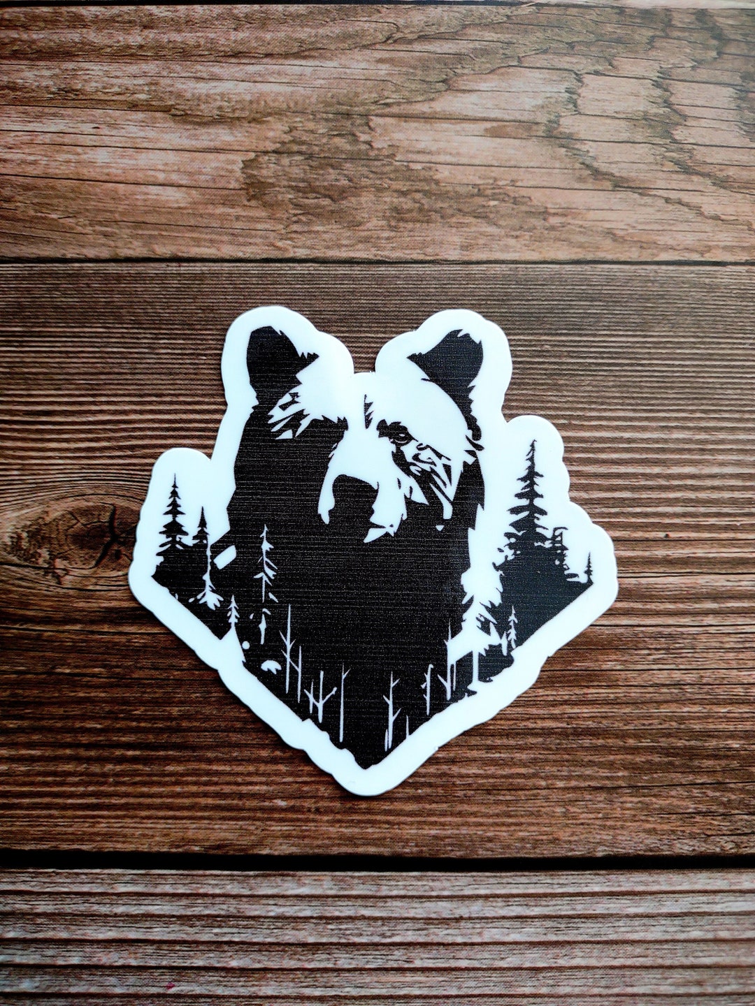 Bear Vinyl Sticker - Etsy