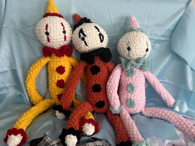 Crochet Clown Plushies Custom Made - Etsy