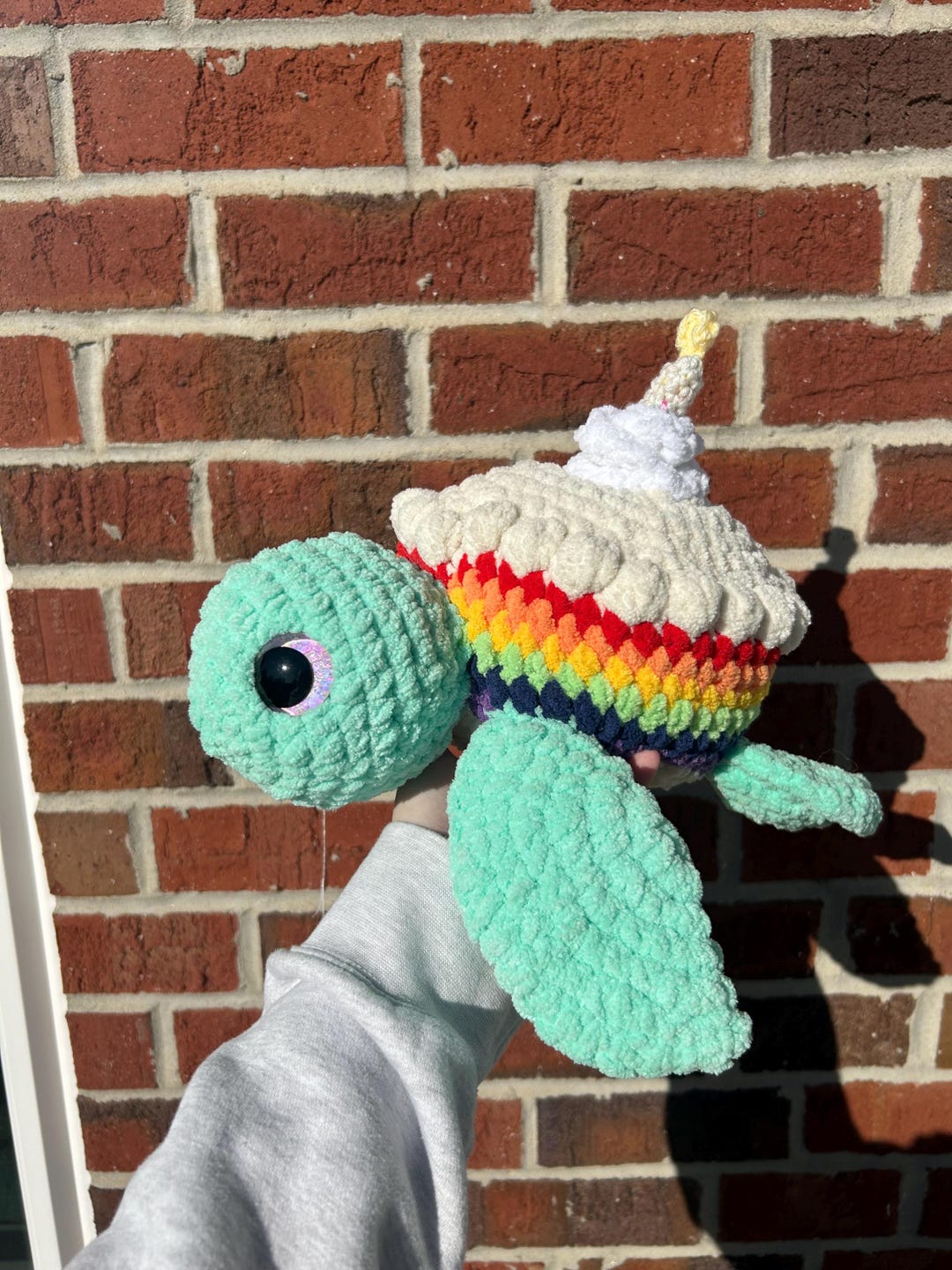 Crochet Rainbow Cake Turtle - Etsy