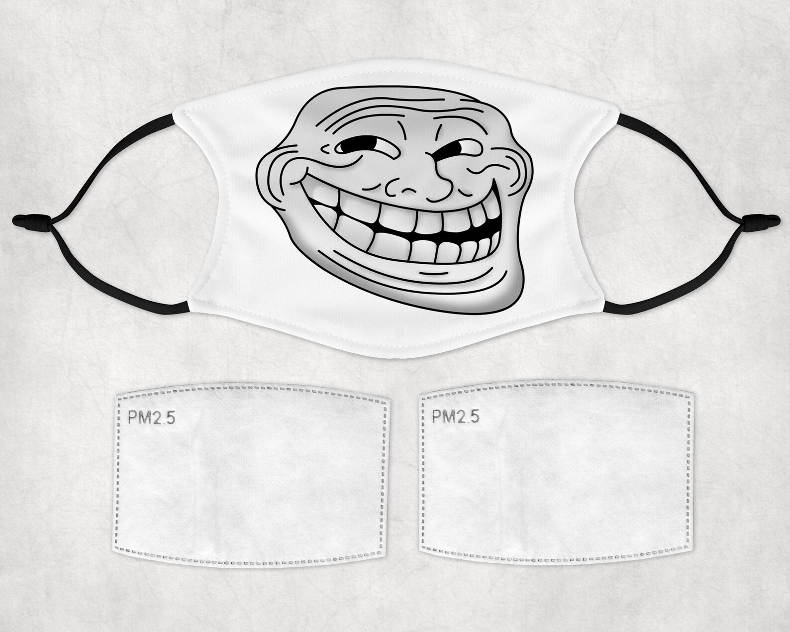 Internet Troll Face Pre-printed Custom Face Mask | Etsy