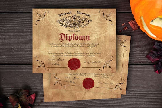 Witches & Wizards Novelty Diplomas From the Ministry of Magic | Etsy UK