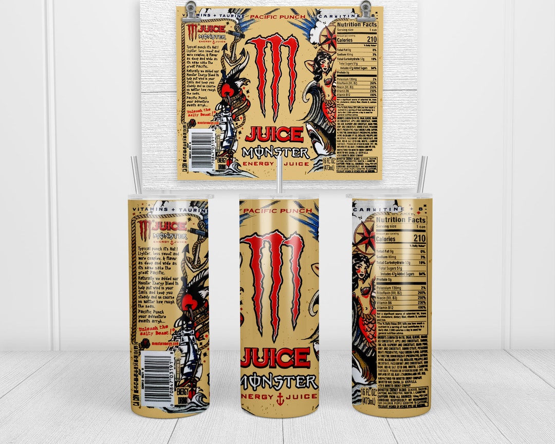 Monster Energy Drink Pirate Version Stainless Steel 20oz - Etsy UK