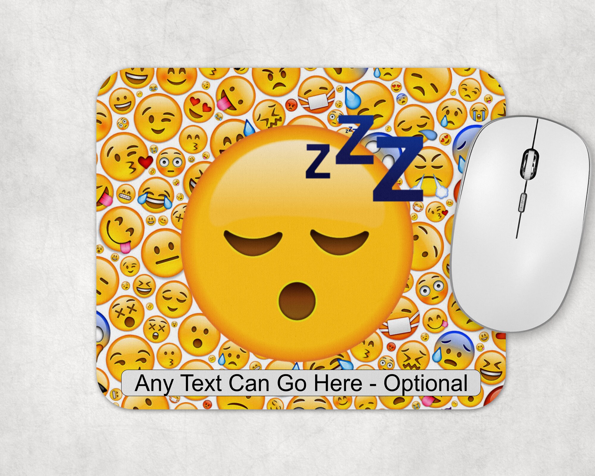 Sleepy Smiley Face Text